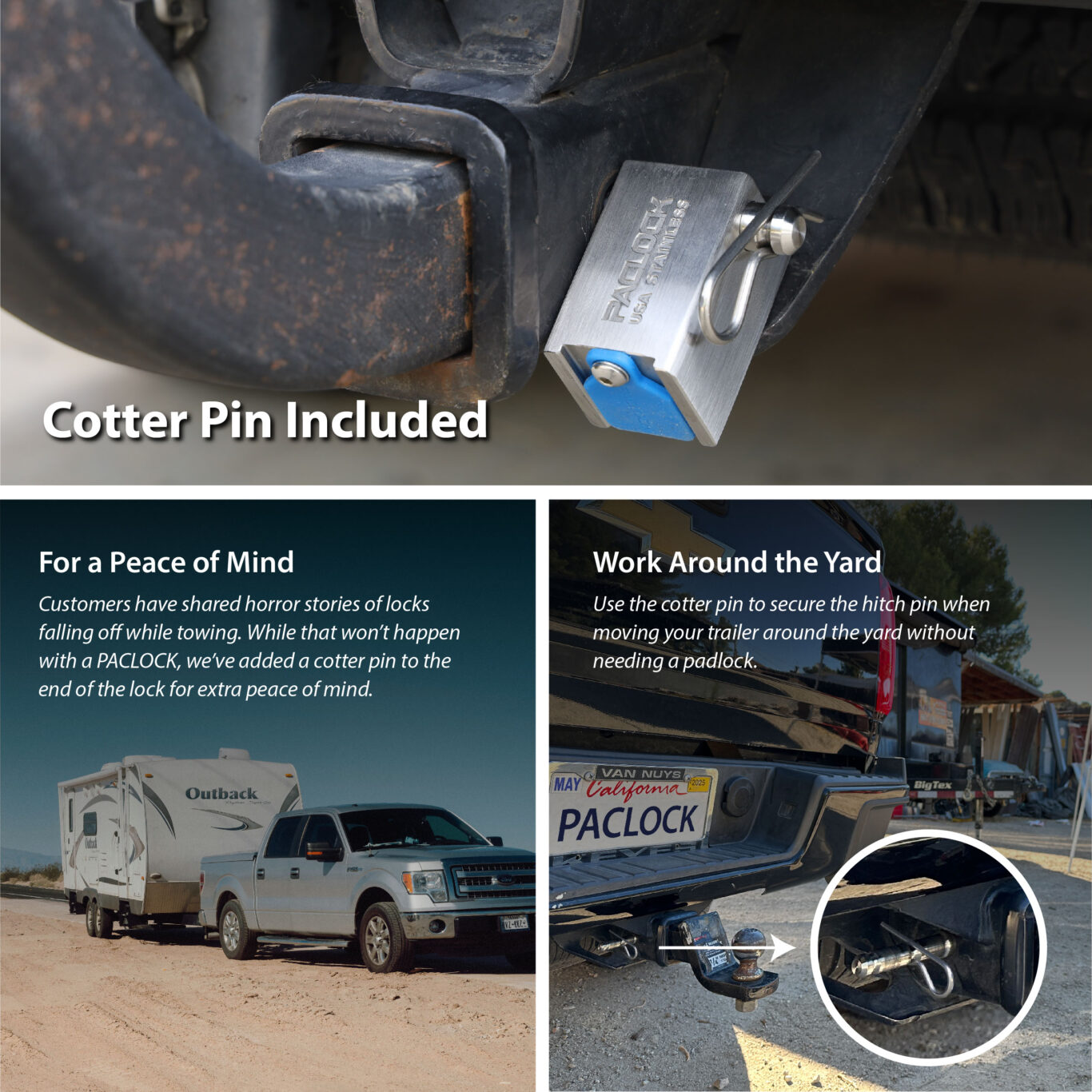 "80-Series" Hitch Pin Locks - PACLOCK