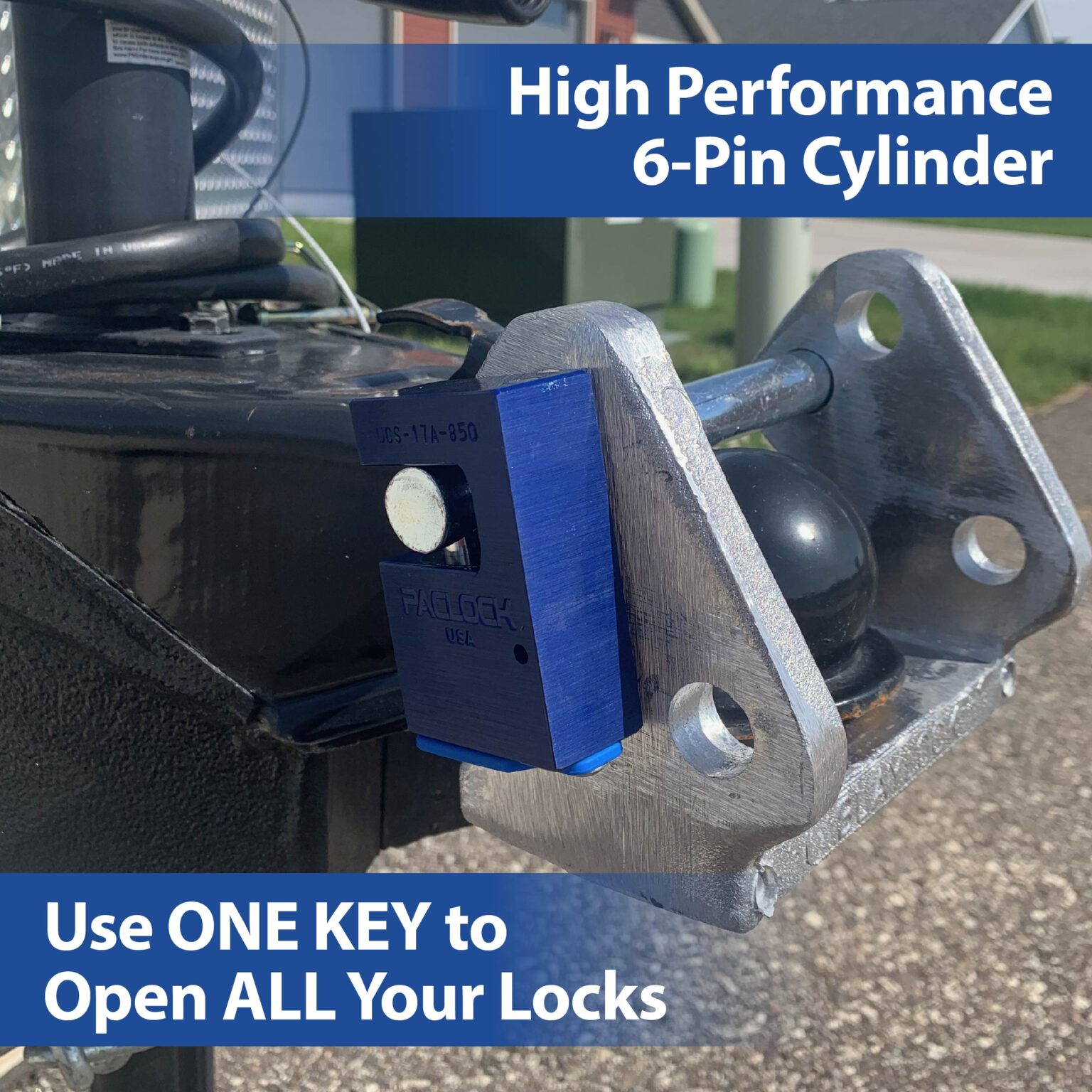 "17-850-Series" Block-Lock for Gates & Chain - PACLOCK